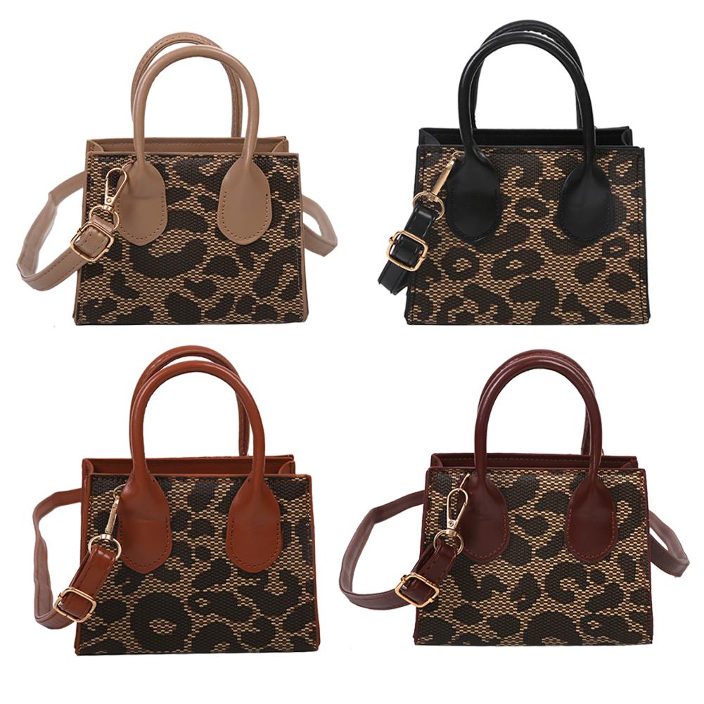Buy PU Leather Leopard Print Shoulder Bag Women Retro Mini Purse ...