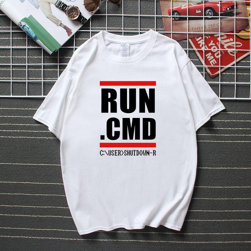 Satın alın RUN CMD Computer Programmer T-shirt IT Funny Nerd Geek Fashion Unisex T Shirt New ...