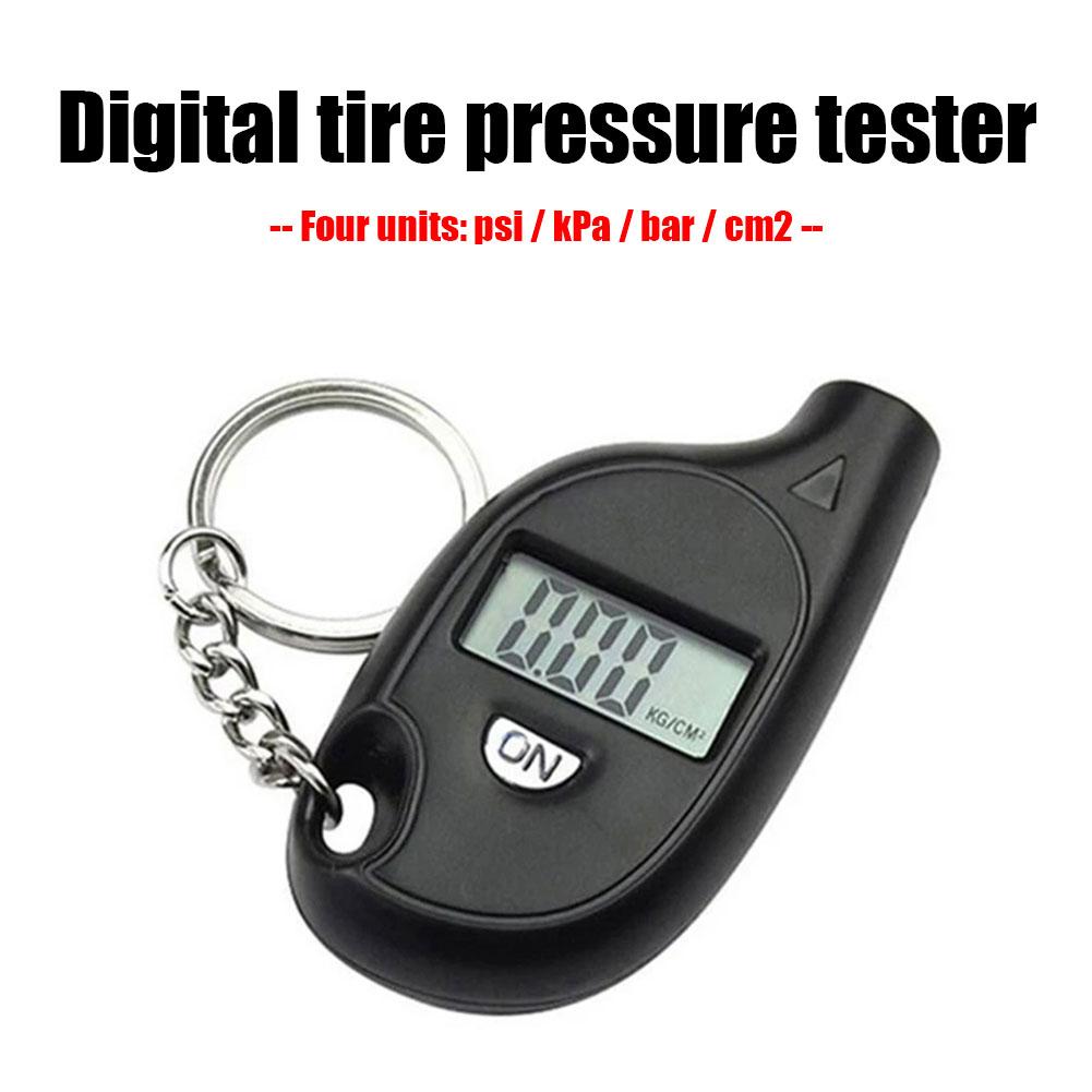 Buy Mini LCD Digital Tire Pressure Gauge Keychain Car Tyre Air Pressure ...
