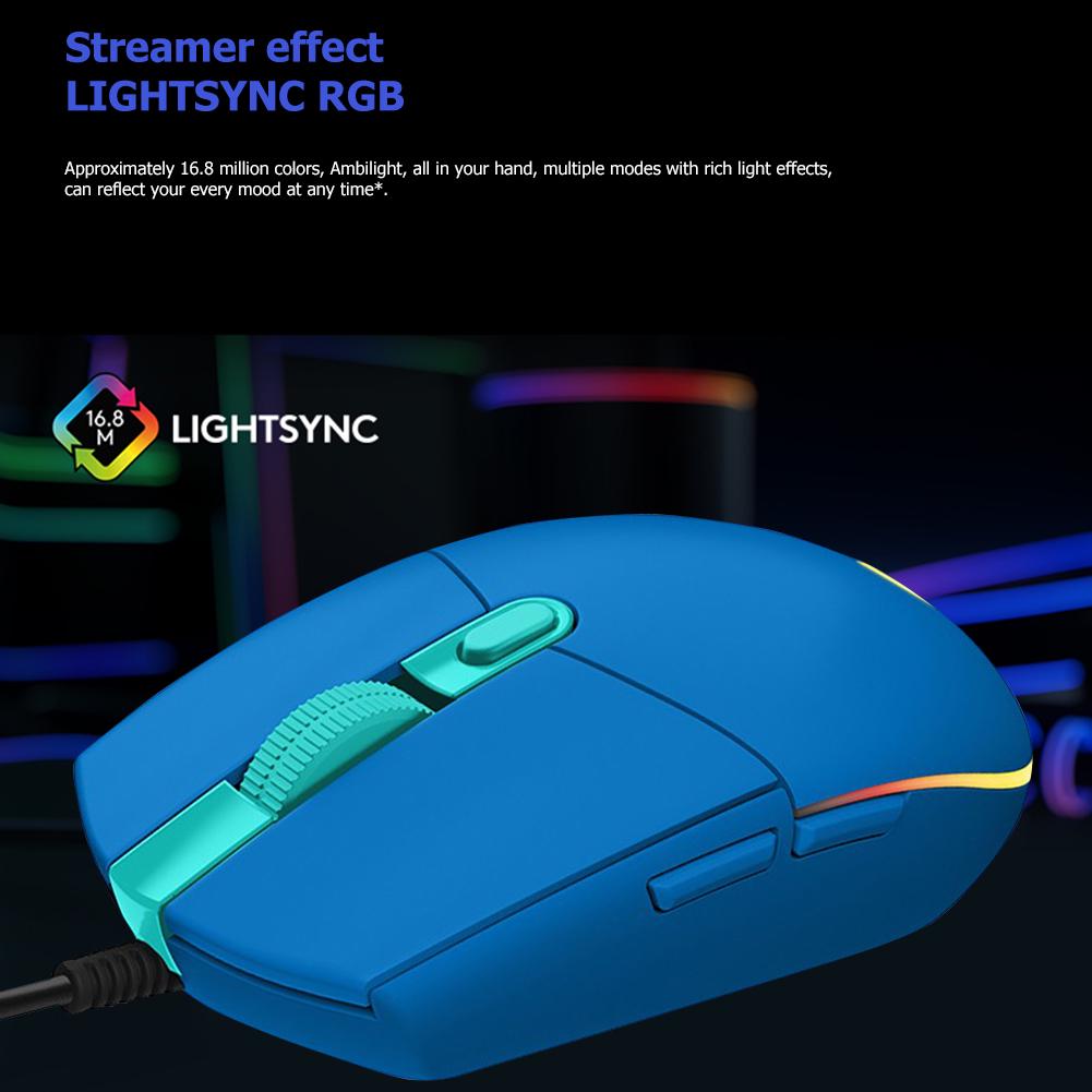 Buy Logitech G102 Programmable 8000 DPI Adjustable RGB USB Wired Gaming Mouse at affordable ...
