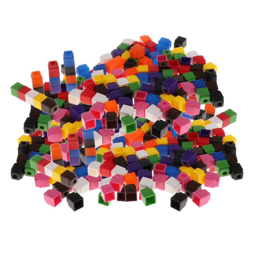 Buy 400pcs Learning Resources Interlocking Math Link Cubes Snap Blocks ...