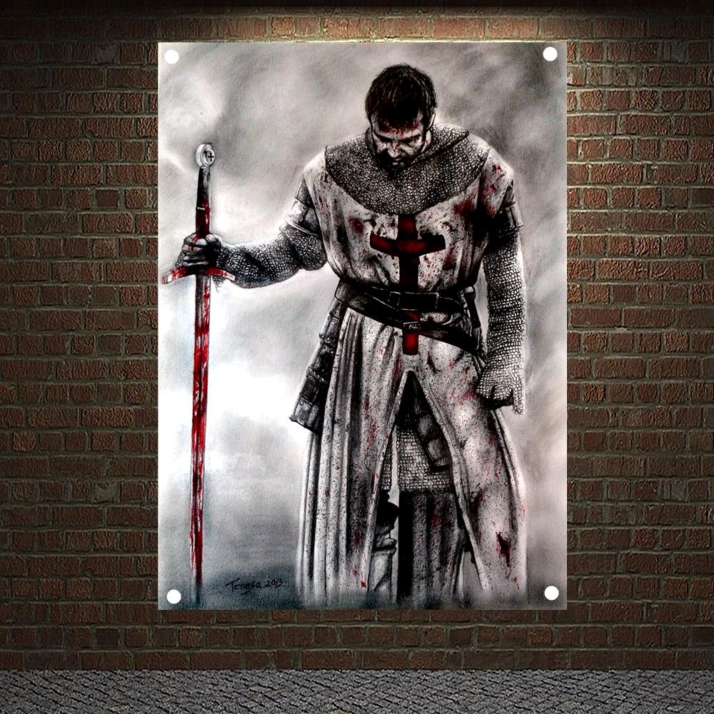 Buy Knights Templar Posters Wall Art Knights Templar Armor Retro ...