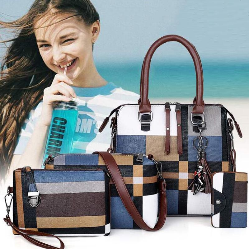 Buy New Luxury Women Shoulder Bag Plaid Ladies Handbags Quality Brand ...