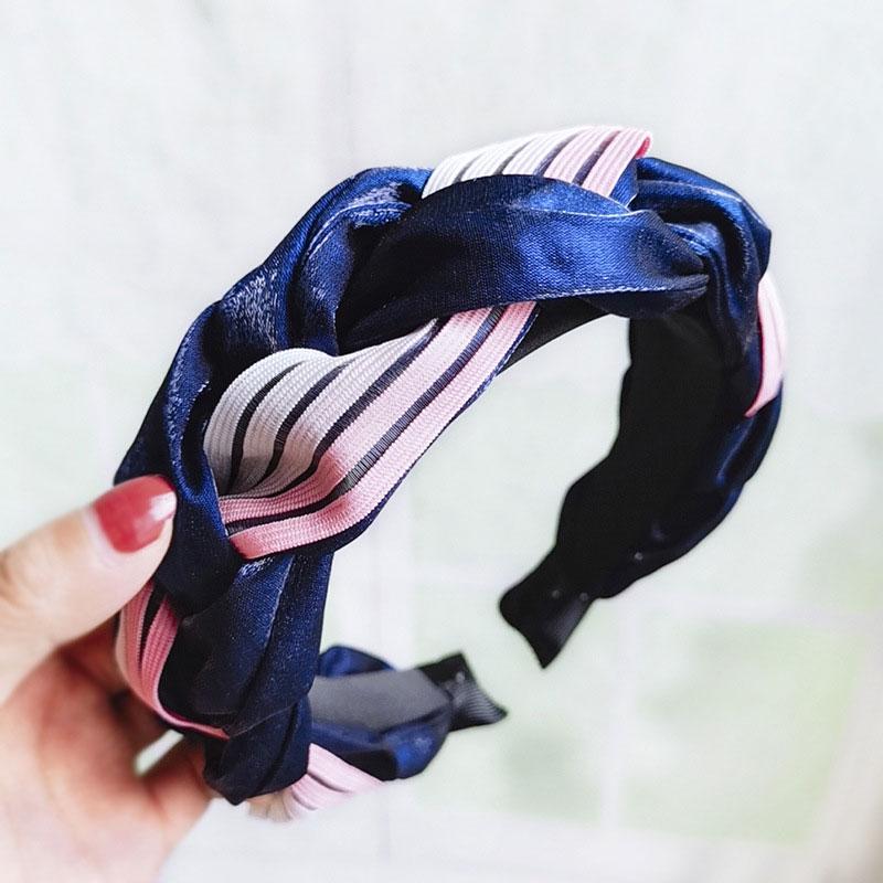 Female Striped Twisted Braid Hair Hoop Stretch Hair Strap Hair Rubber ...