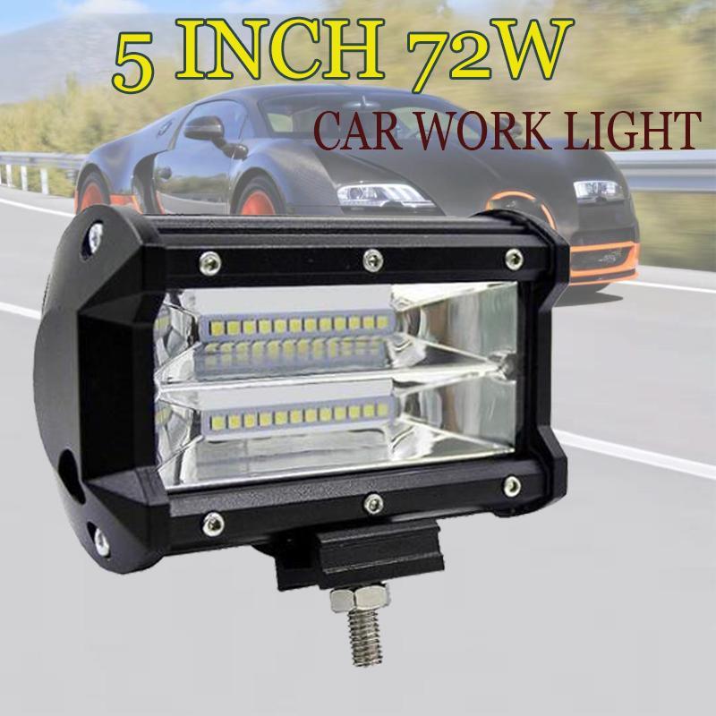 72W 5 Inch Car Work Light Car Truck Boat Driving Offroad SUV Work Light ...