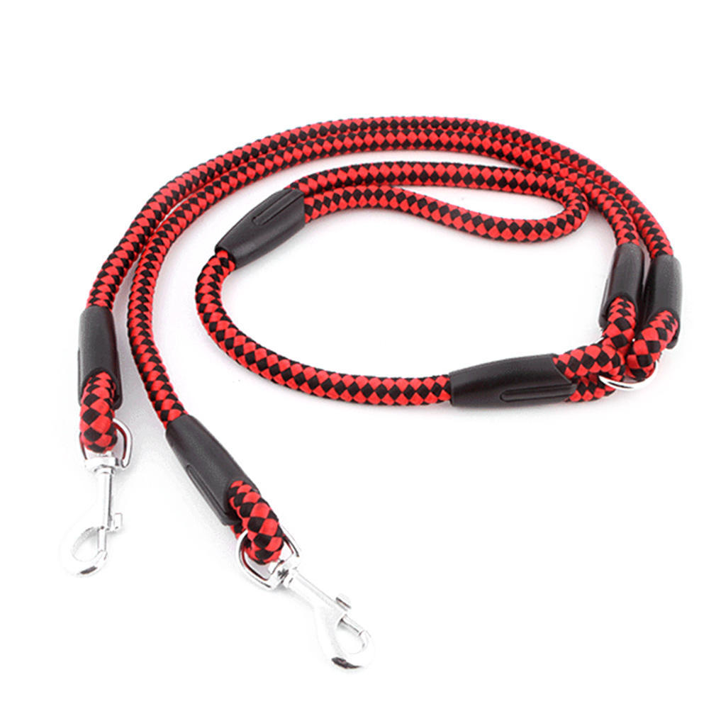 Buy Strong Nylon Ribbon Double Dog Leash One Drag Braided Soft Handle ...