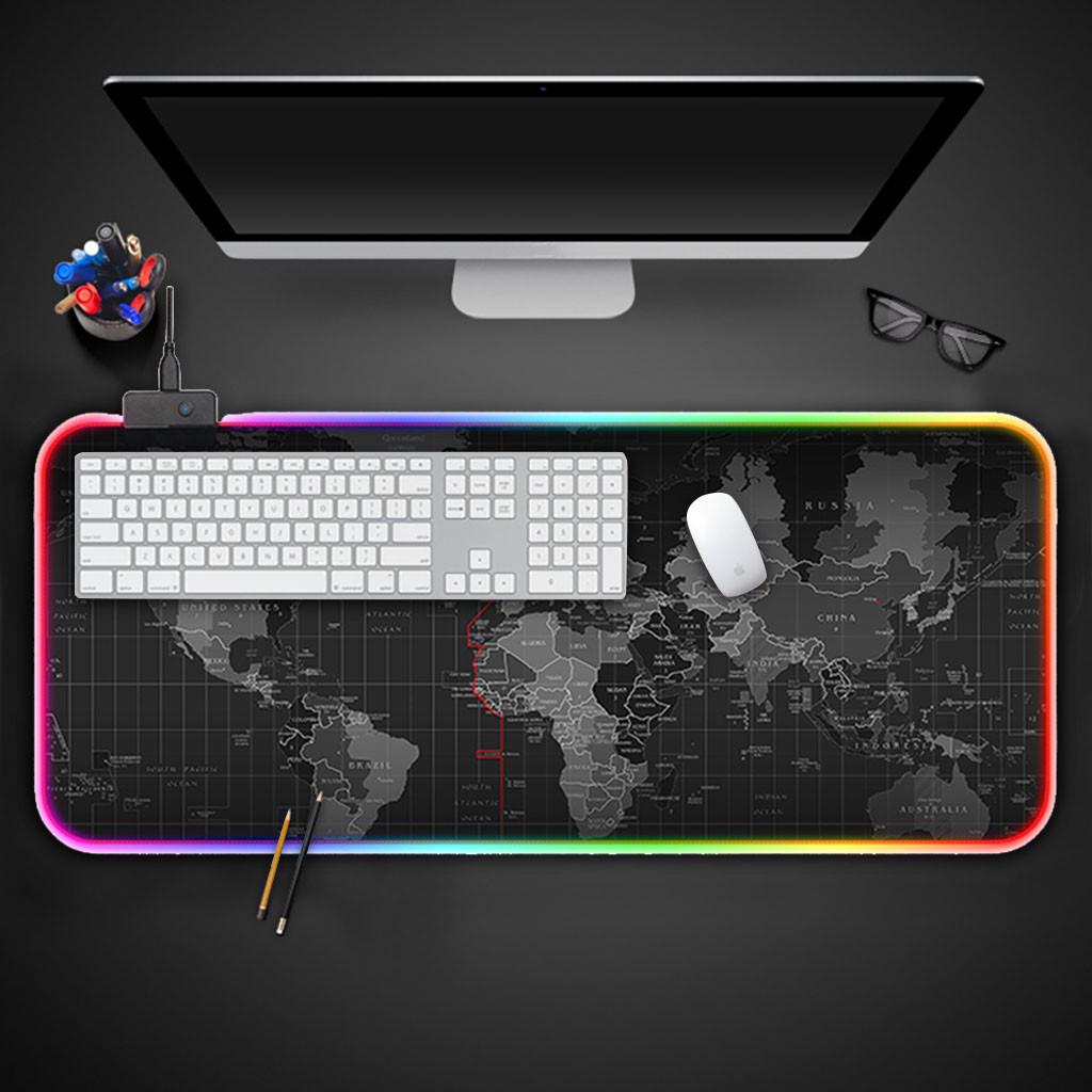 Cheap Large Colorful LED Lighting Keyboard Mat Gaming Mouse Pad For ...
