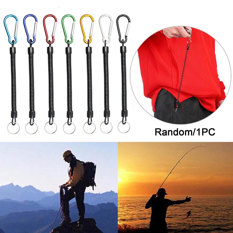 Buy 1Pc Tactical Retractable Rope Tool Camping Anti-Lost Phone Keychain ...