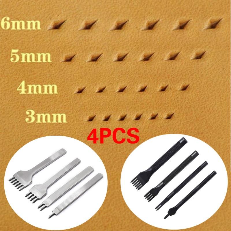 Buy 4 Pcs/set Leather Craft Leather Punching Belt Strap Hole Stitching ...