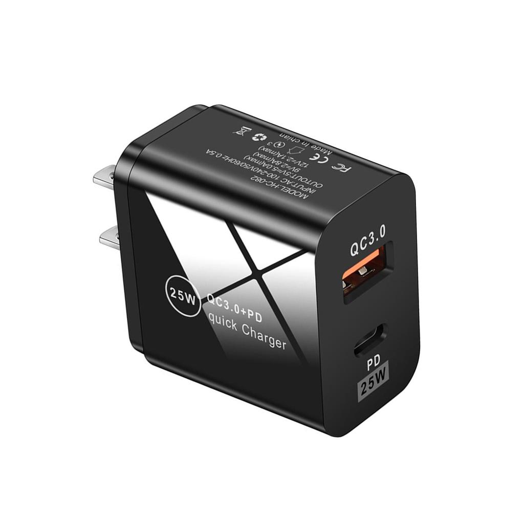 Super Fast Charging Head|PD USB Dual Port Output|25w PD USB Charger for ...