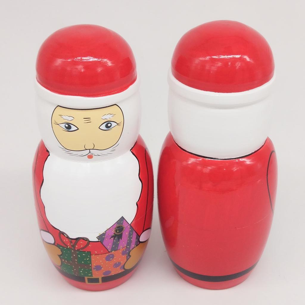 Buy 5pcs Wooden Russian Nesting Doll Santa Claus Shape Painted Nested ...