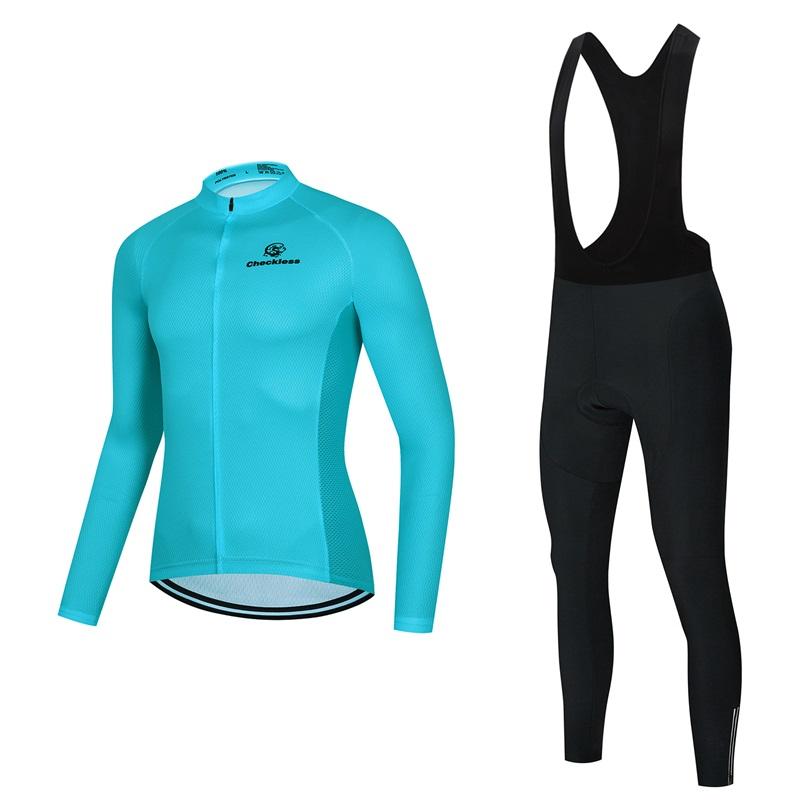 Buy 2022 New Sky Blue Mountain Bike Riding Suit Spring and Autumn Long ...