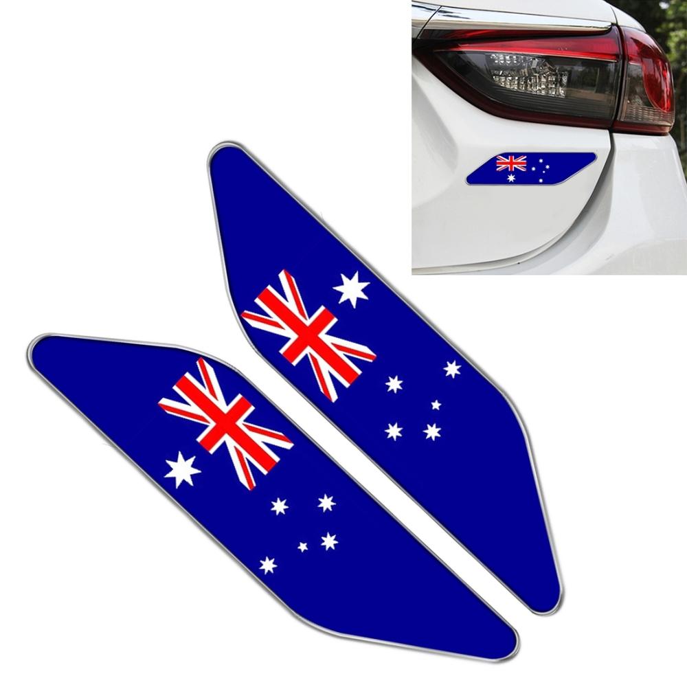 Buy 2 PCS Australian Flag Pattern Car-Styling Sticker Random Decorative ...
