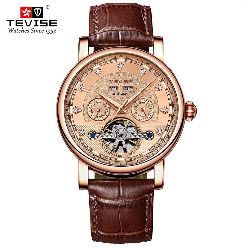 Cheap Tevise Mens Wristwatch Automatic Mechanical Watch Tourbillon ...
