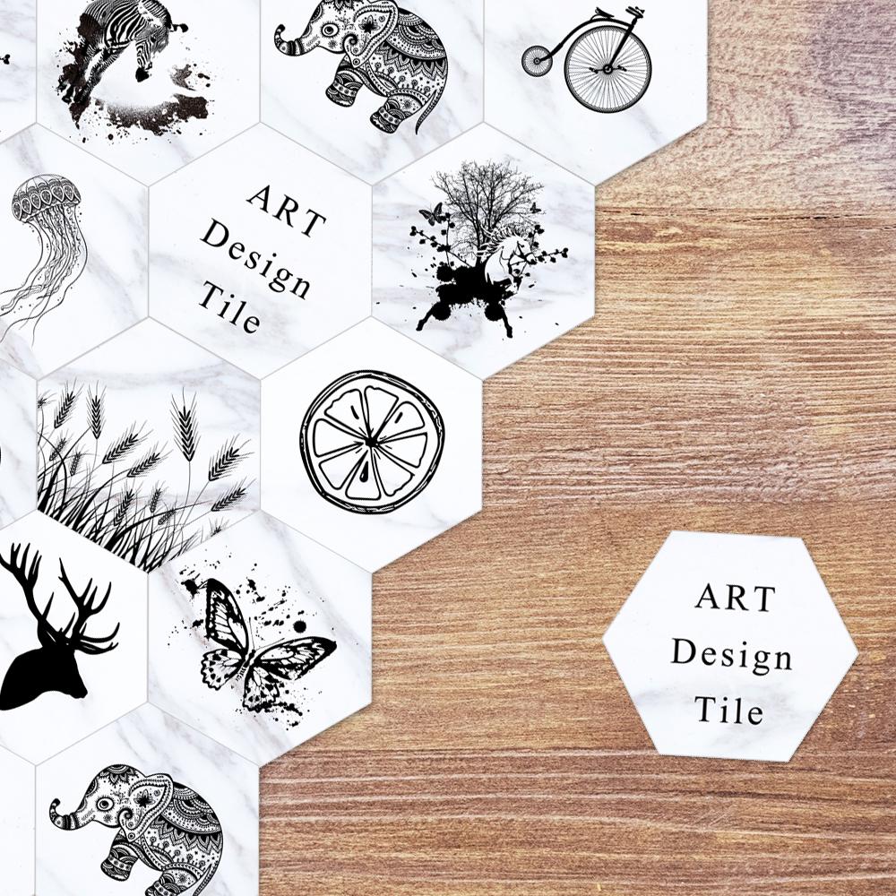 Buy 10 Pcs/Set Waterproof Non Slip PVC Hexagon Floor Sticker Self ...
