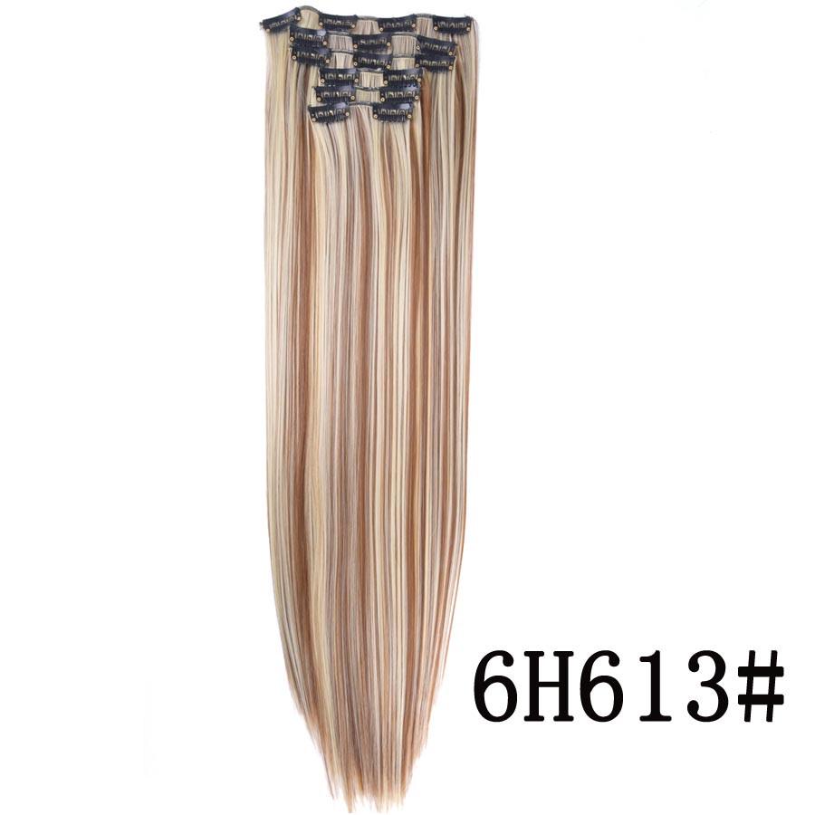 Buy 2020 New Years6pcs/set Clip In Human Hair Extensions Synthetic ...