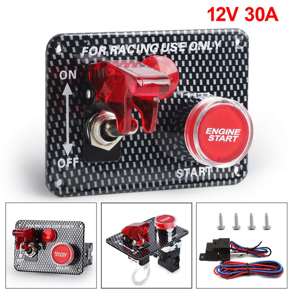 Buy 12V Ignition Switch Panel, Race Car Ignition Switches with Push ...
