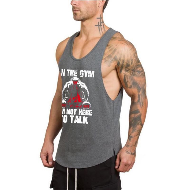 Buy Muscleguys Cartoon Print Work Out Vneck Muscle Tank Top Loose Ready ...