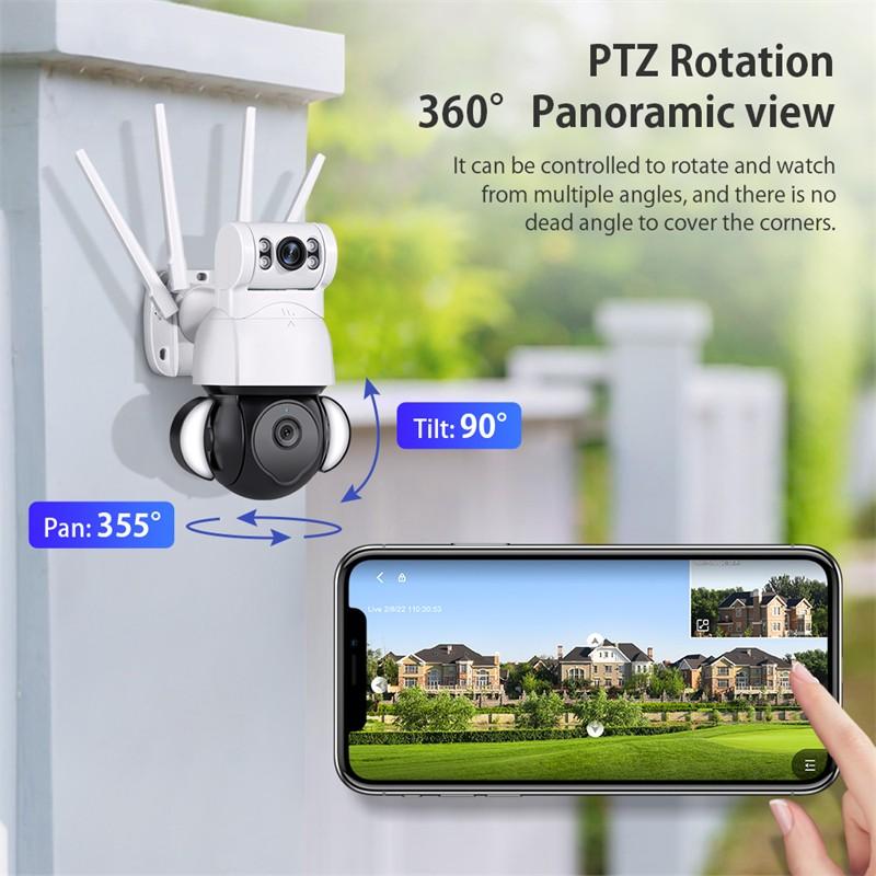 Buy 400W Outdoor PTZ Camera Video Surveillance AI Human Detection Auto ...