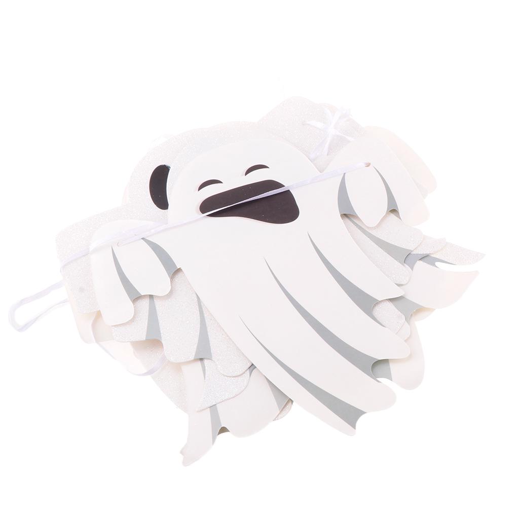 Buy White Ghost Paper Bunting Banner Sign Horror Halloween Party ...