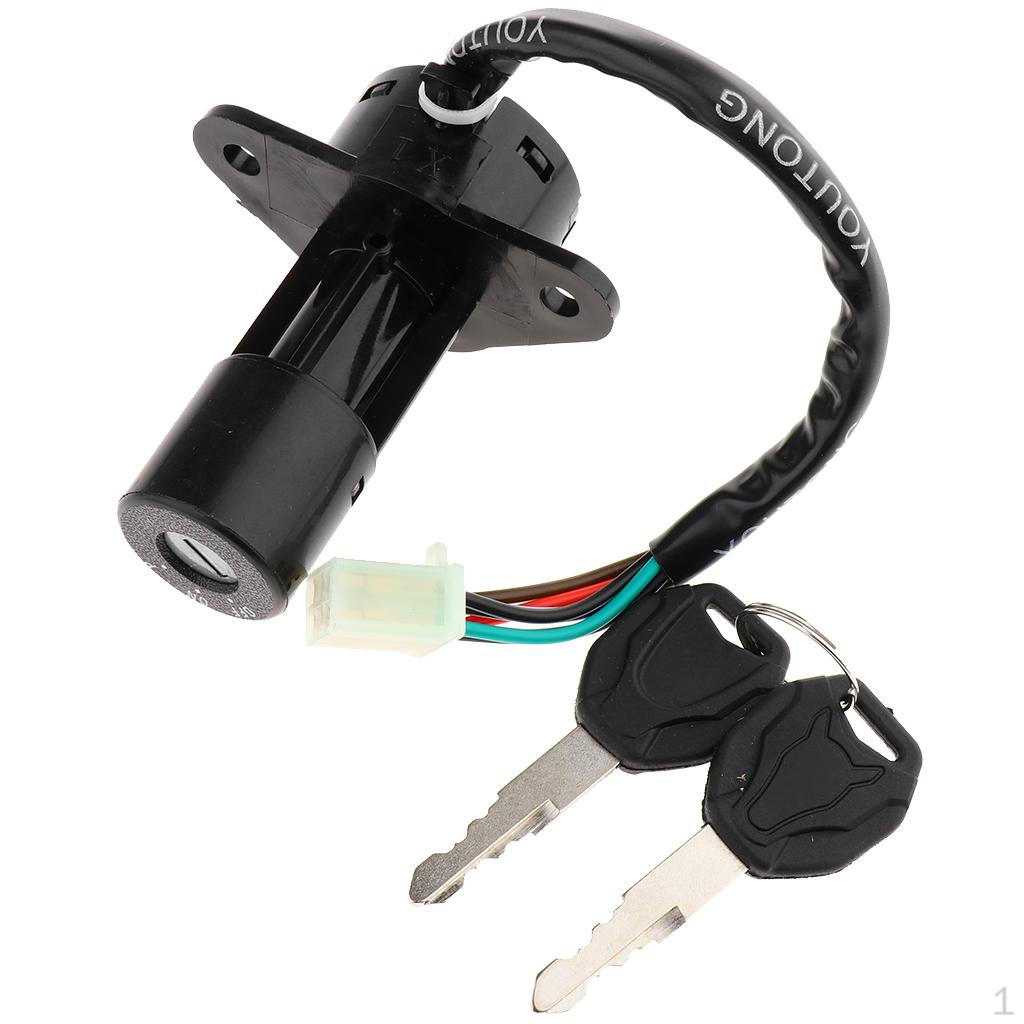 Buy 4 or 6 Wires Motorcycle Scooter Electric Door Switch Lock Kit for ...