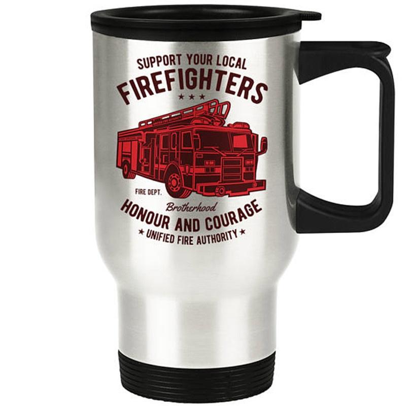 Buy Firefighter Travel Mug ,Firefighting Coffee Cup ,Support Your Local ...