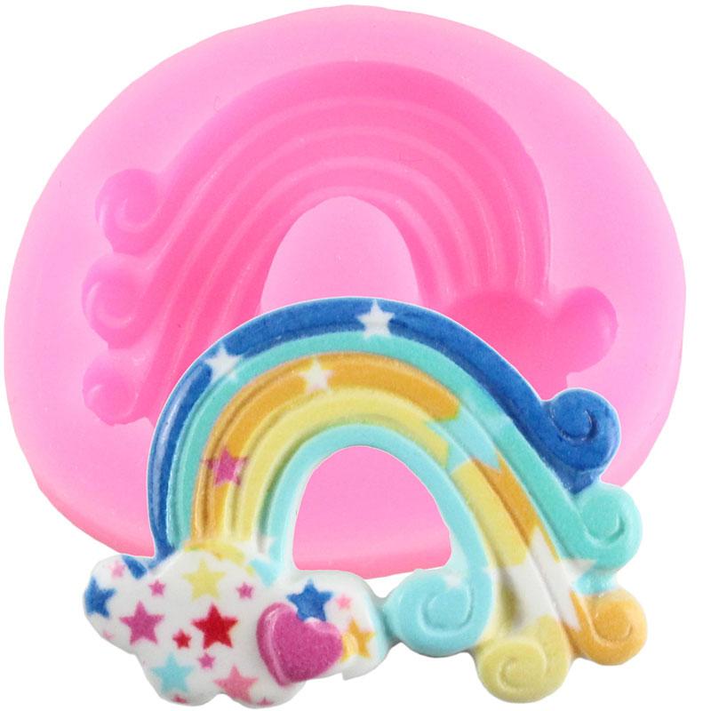 Cheap Rainbow Silicone Mold Balloon Cupcake Fondant Molds Unicorn Baby ...
