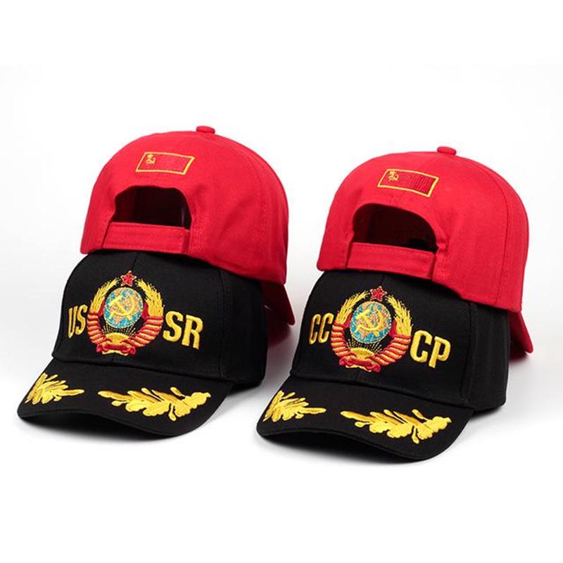 Buy CCCP USSR Russian Hot Sale Style Baseball Cap Unisex Black Red ...