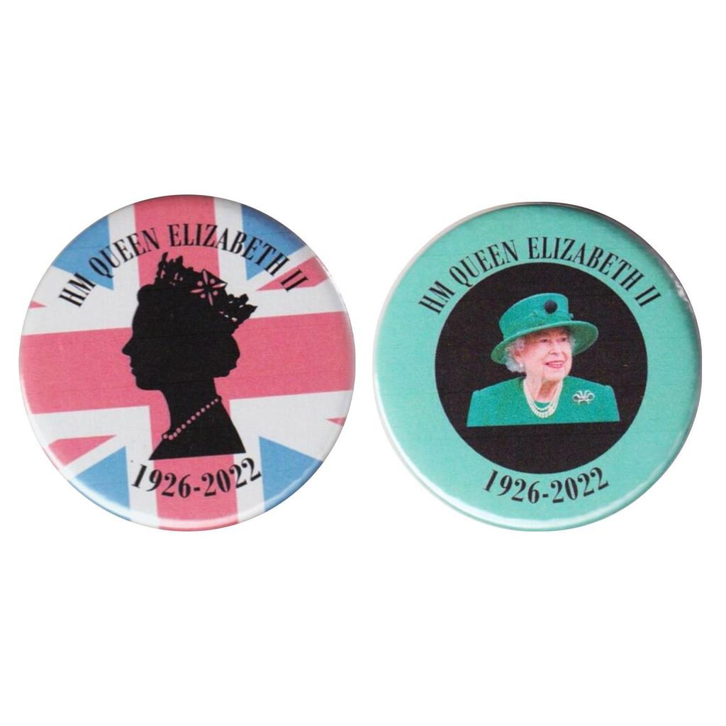 Buy Queen Elizabeth II Button Pin Badge | 5cm Remembrance Brooch Queen ...