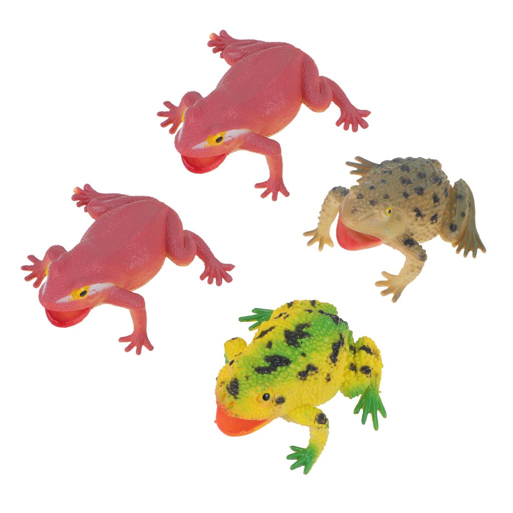Buy 4PCS Simulated Frog Models Fun Prank Toys Squeeze Sounding Toy ...