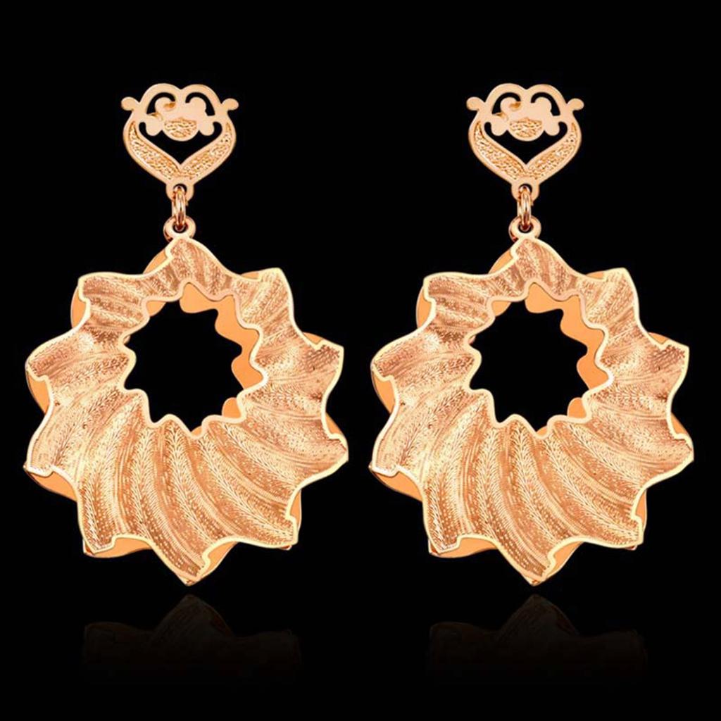 HHNN Hollow Flower Petal Design Charms Women Earrings Unique Female ...
