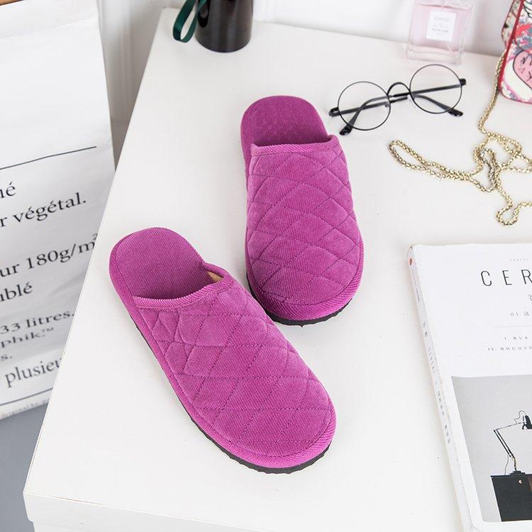Satın alın Round Head Red Candy Color Warm Home Suede Slippers | Joom