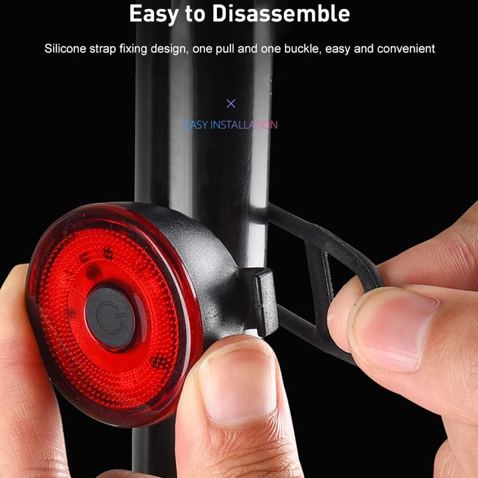 Bisiklet Kuyruk Lambası, Bisiklet Arka Fren Frenleme Algılama Arka Lambası USB Şarj Edilebilir ...