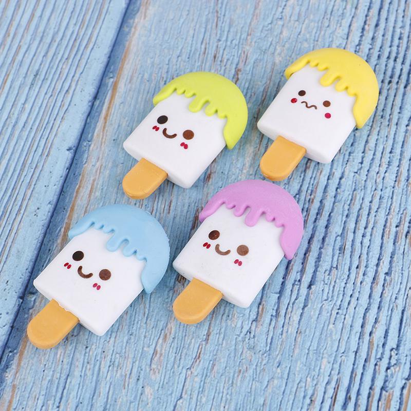 Buy 2Pcs Ice Cream Rubber Eraser Art School Office Supplies Stationery ...