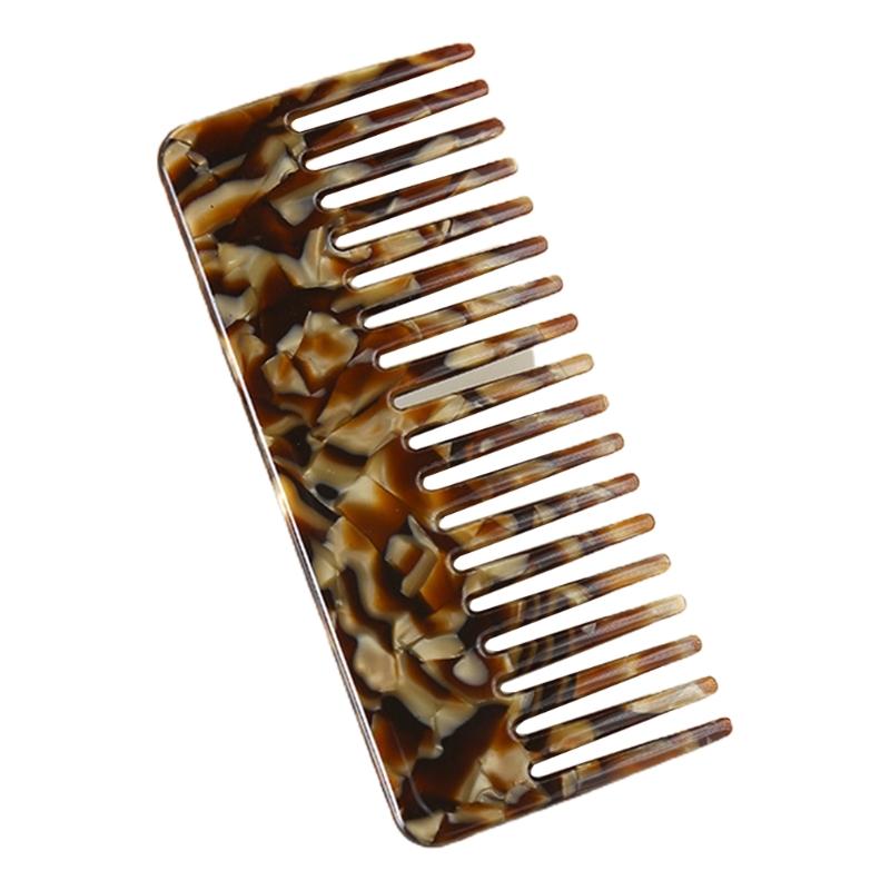 Buy Wide Large Tooth Pocket Hair Comb Cellulose Acetate Detangling ...