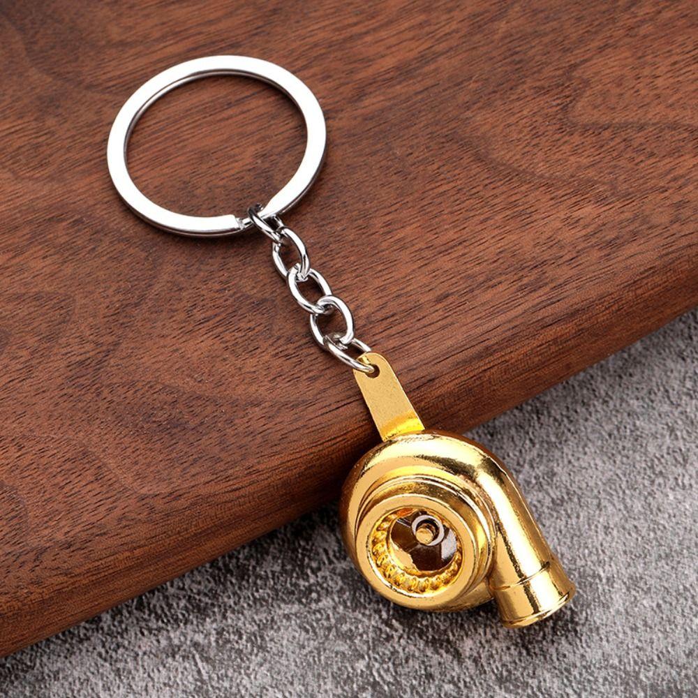 Personality Car Part Metal Pendant Metal Keychain Turbine Key Chain Car ...