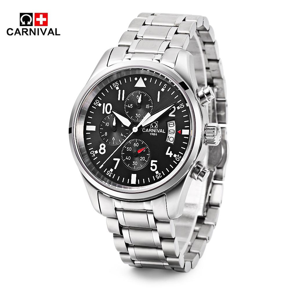 Buy CARNIVAL 8592G Male Quartz Watch Date 3ATM Sapphire Mirror ...