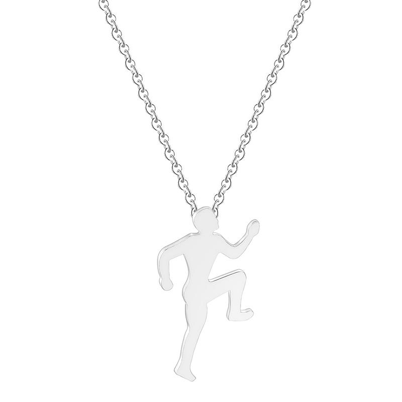 Buy Gymnastic Runner Pendant Necklace Figure Running Men Silhouette ...