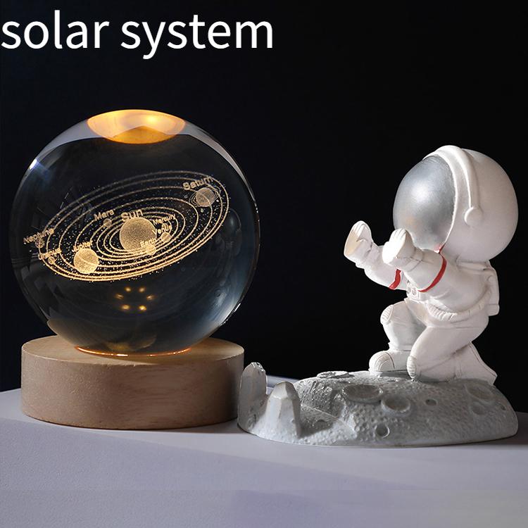 Cheap Crystal Ball Night Light Crystal Astronaut Planet Globe 3D Laser ...