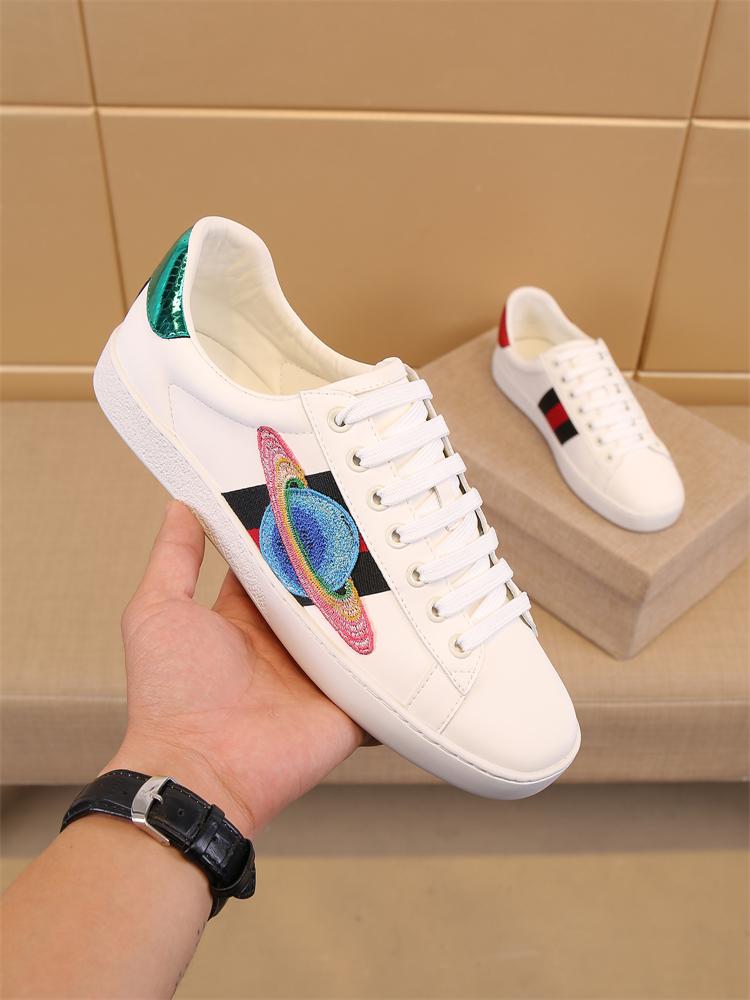 Buy Couple Model Webbing Planet Embroidery Couture Casual Little White ...