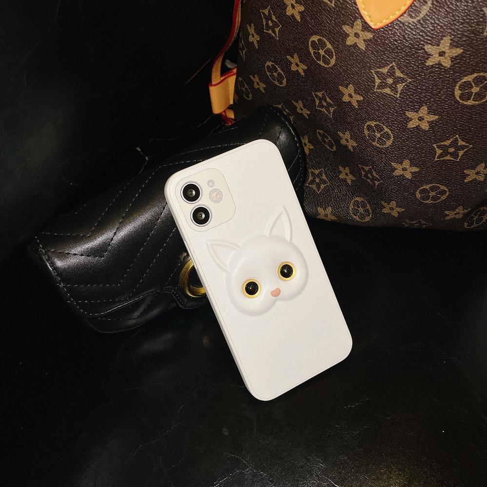 Buy Cute White Three-dimensional Cat Pattern Design Phone Case For for ...