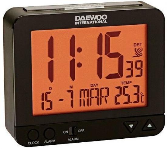 Buy Daewoo dcd-200b clock with alarm function black at affordable ...