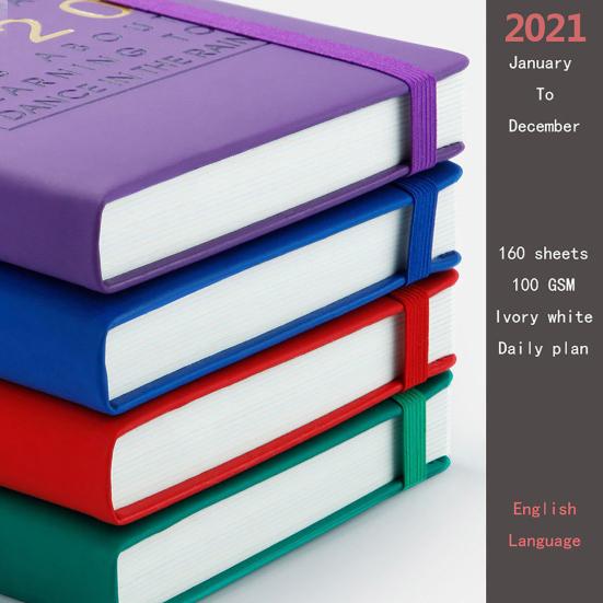 Buy 2021 Year A5 Journal Notebook Daily Agendas Planner Calendar ...