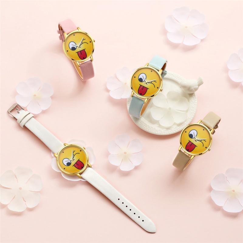 Buy Cute Cartoon Watch Children Watch Naughty Leather Quartz Watch Kids ...