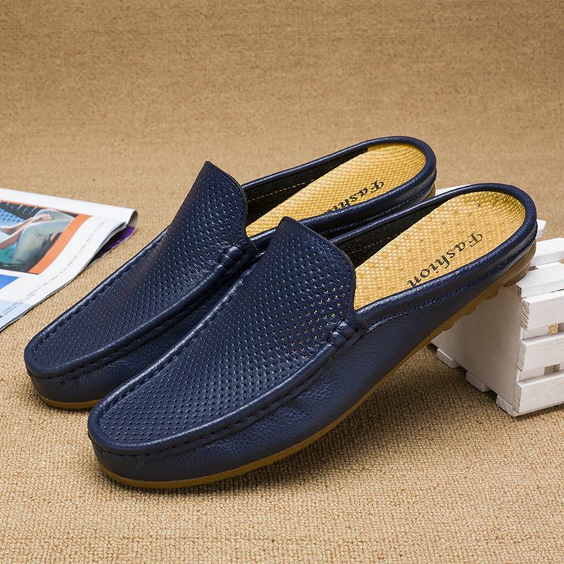 Buy Men's Sandals and Slippers Leather Summer Tide Shoes at affordable ...