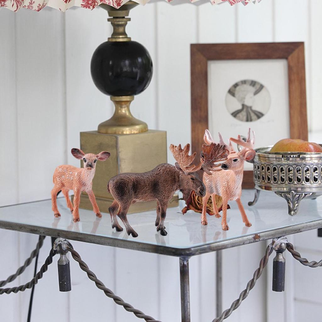 Buy Deer Figurines Toys 8 Pcs Forest Animals White-tailed Deer Family ...