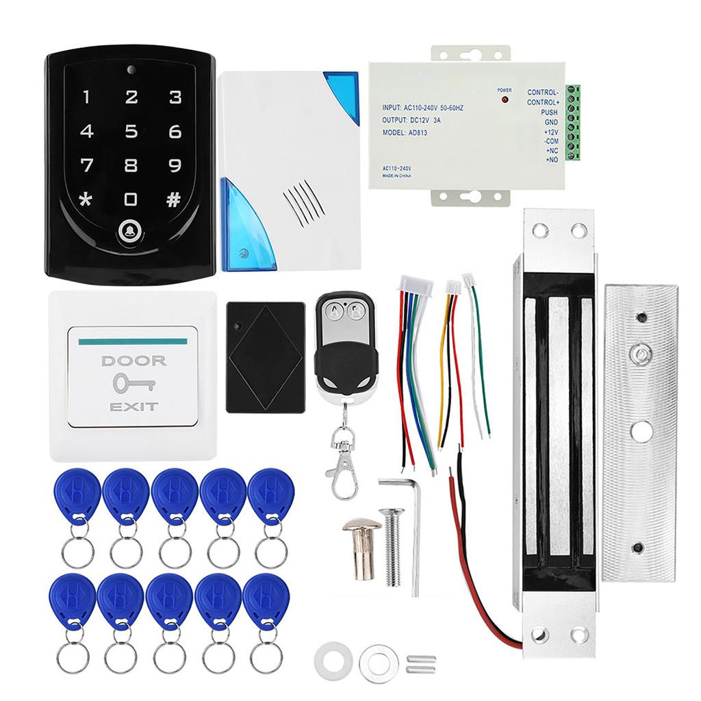 Buy Door Access Control System 180KG Magnet Lock Remote Control Button ...