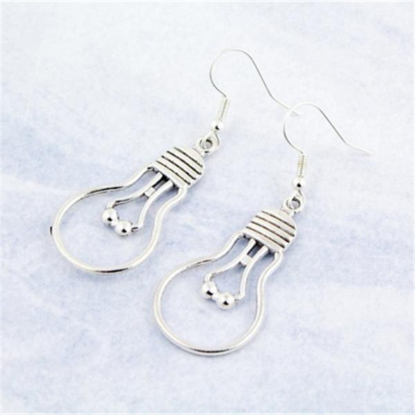 Buy Light Bulb Earrings, Quirky Jewellery, Minimalist Earrings, Dangle ...