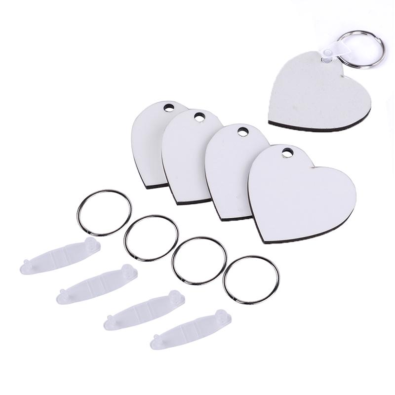 Buy 1/5/10Pcs Diy Sublimation Wooden Board Printing Key Rings Blank Key ...