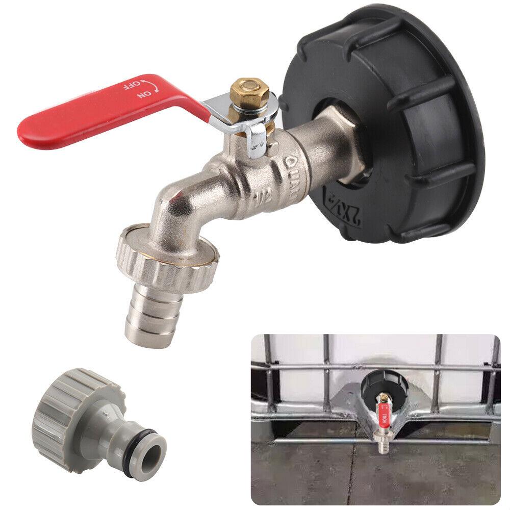 Buy Water Tank Cap with Brass Tap 1/2 Inch Snap On Connector Water Butt ...